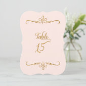Table Number 15, Fancy Script Lettering Receptions | Zazzle