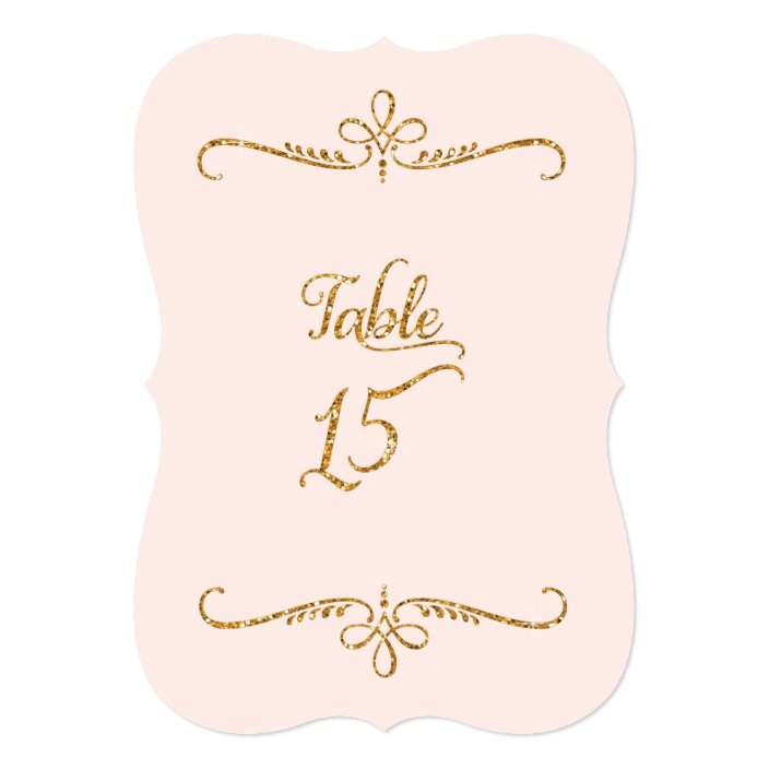 Table Number 15, Fancy Script Lettering Receptions | Zazzle.com