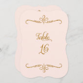 Table Number 16, Fancy Script Lettering Receptions | Zazzle