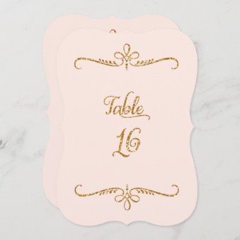 Table Number 16, Fancy Script Lettering Receptions | Zazzle
