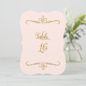 Table Number 16, Fancy Script Lettering Receptions | Zazzle