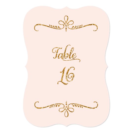 Table Number 16, Fancy Script Lettering Receptions | Zazzle.com