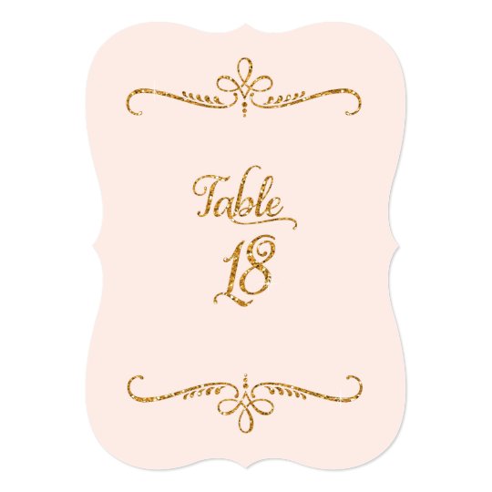 Table Number 18, Fancy Script Lettering Receptions | Zazzle.com