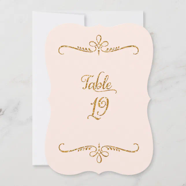 Table Number 19, Fancy Script Lettering Receptions | Zazzle