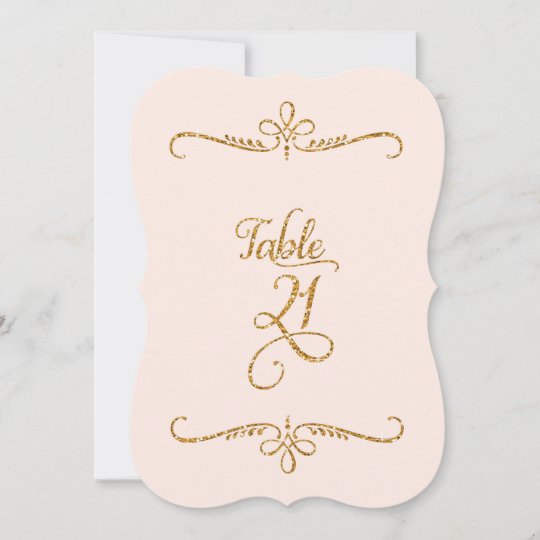 Table Number 21, Fancy Script Lettering Receptions | Zazzle.com