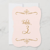 Table Number 3, Fancy Script Lettering Receptions | Zazzle
