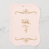Table Number 4, Fancy Script Lettering Receptions | Zazzle