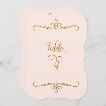 Table Number 4, Fancy Script Lettering Receptions | Zazzle
