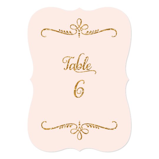 Table Number 6, Fancy Script Lettering Receptions | Zazzle.com