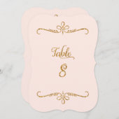 Table Number 8, Fancy Script Lettering Receptions | Zazzle