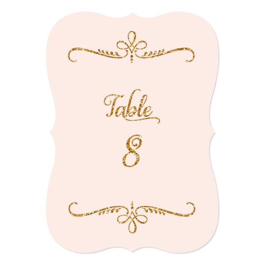 Table Number 8, Fancy Script Lettering Receptions | Zazzle.com