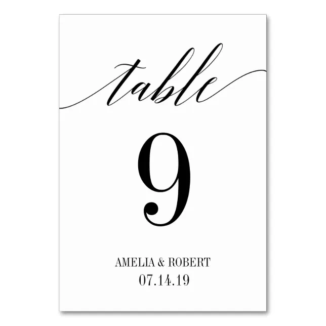 Table Number Card | Zazzle