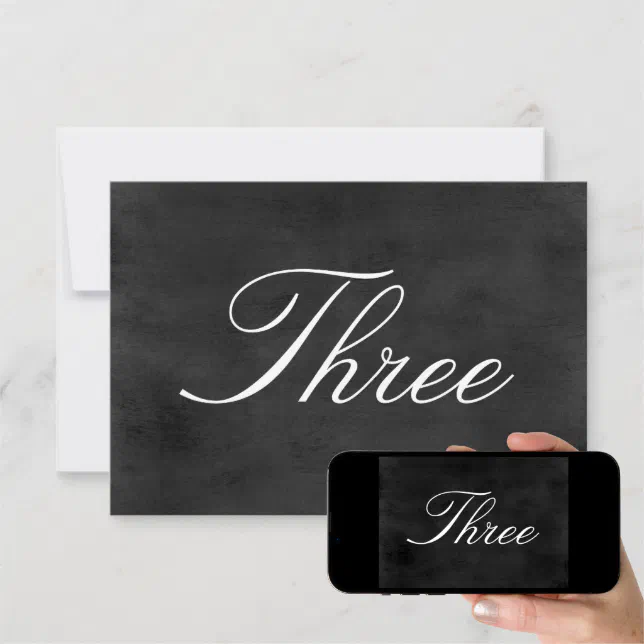 Table Number Card | Chalkboard | Zazzle