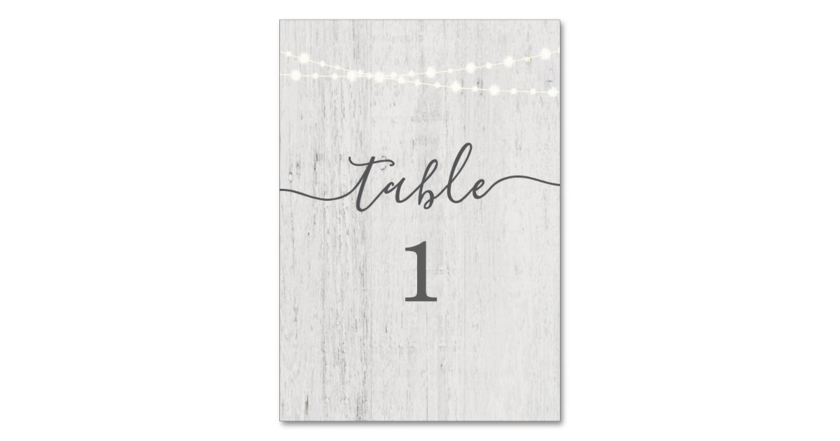 Table Number Cards | Rustic Romantic | Zazzle
