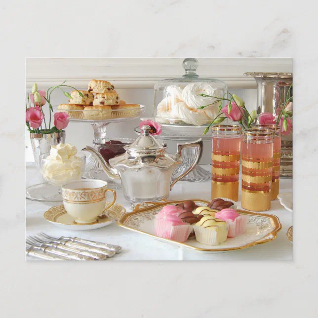 Table number English Tea Postcard | Zazzle
