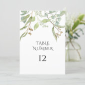 Table Number Eucalyptus Grove Foliage Greenery | Zazzle