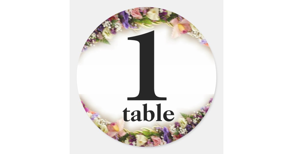 Table number party sticker | Zazzle