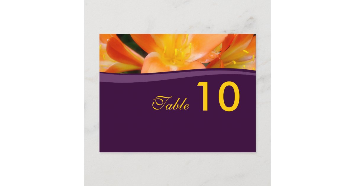 Table Number Postcard | Zazzle