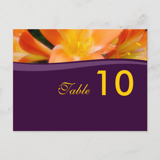 Table Number Postcard | Zazzle