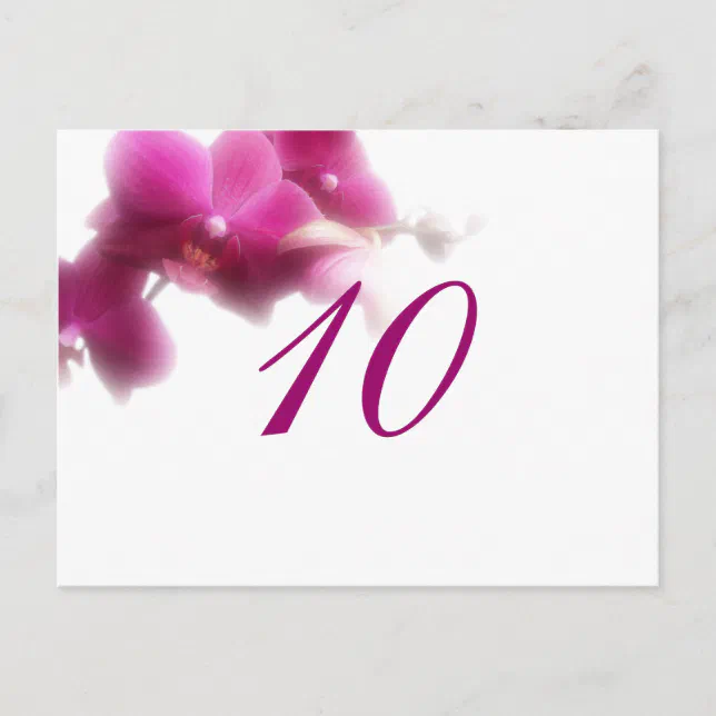 Table Number Postcard | Zazzle