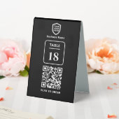 Table Number QR Code Scan to Order Restaurant Tabl Table Tent Sign | Zazzle