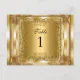 Table Number Seating Place Cards Gold | Zazzle