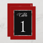 Table Number Simple Silver Frame | Zazzle
