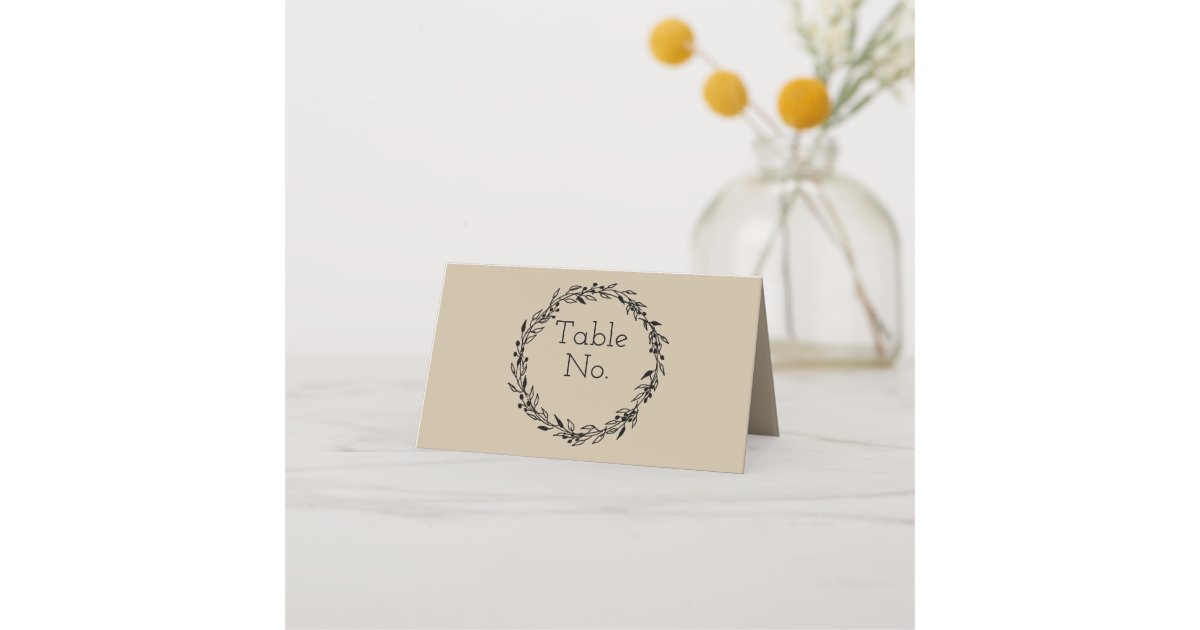Table Number Template Customizable Card Simple | Zazzle