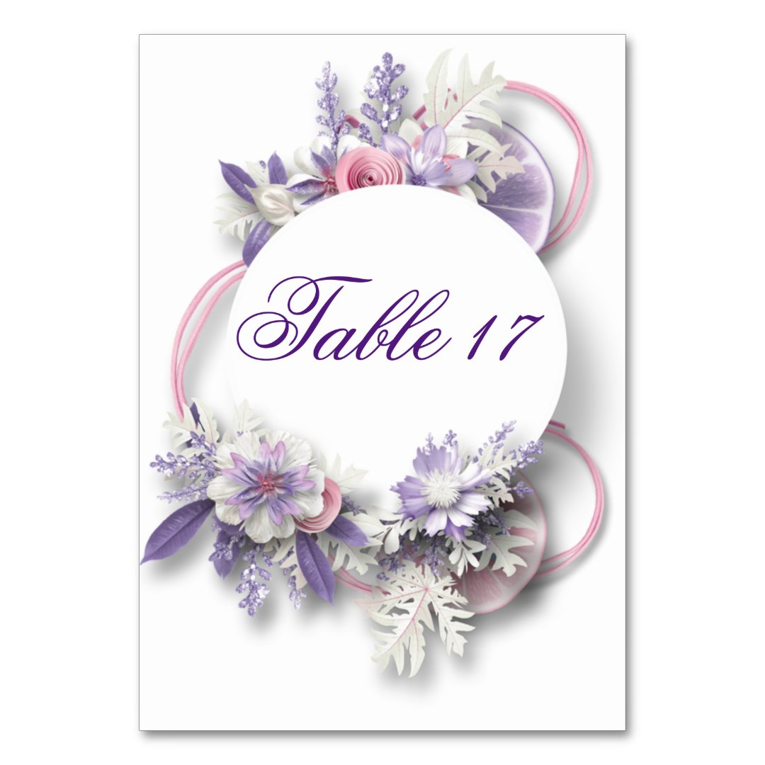 Table Number Template, Editable Table Number | Zazzle