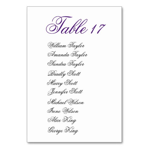 Table Number Template, Editable Table Number | Zazzle