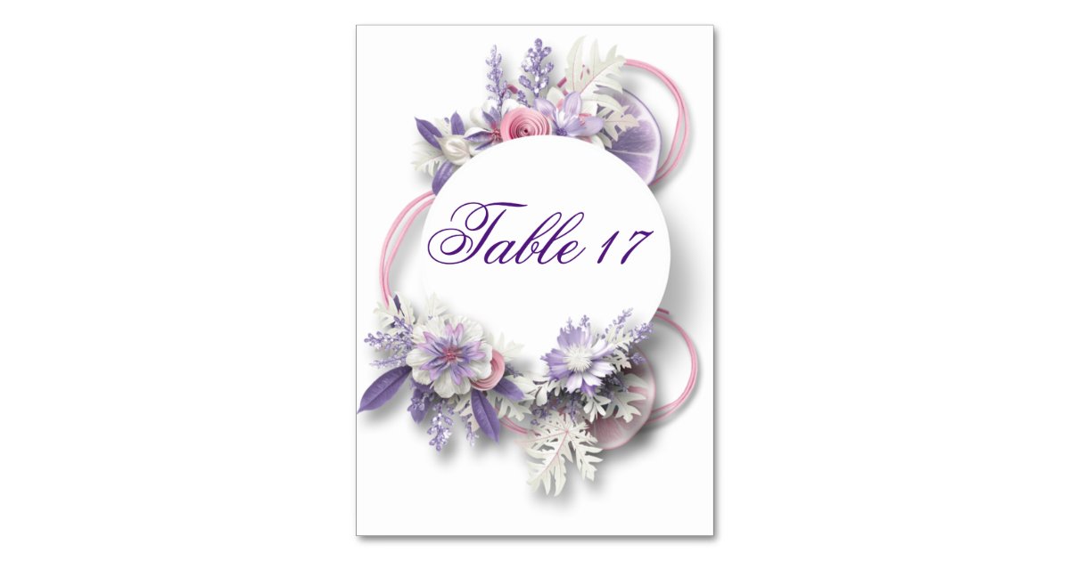 Table Number Template, Editable Table Number | Zazzle