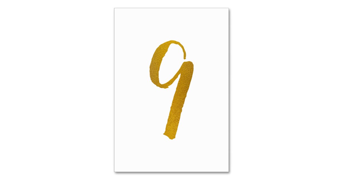 Table Numbers - Casual Brush Script Typography - 9 | Zazzle
