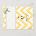 Table Numbers Custom Chevron yellow grey Postcard | Zazzle
