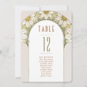 Table Numbers Daisies Vintage Art Nouveau Wedding | Zazzle