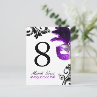 Table Numbers - Masquerade Ball | Zazzle