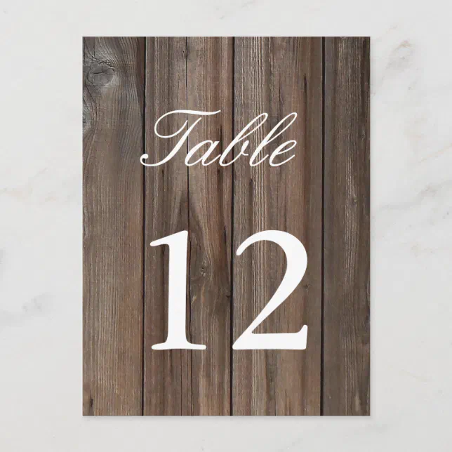 Table numbers Rustic Country Barn | Zazzle