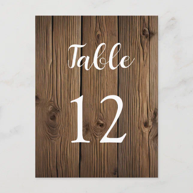 Table numbers Rustic Country Barn | Zazzle
