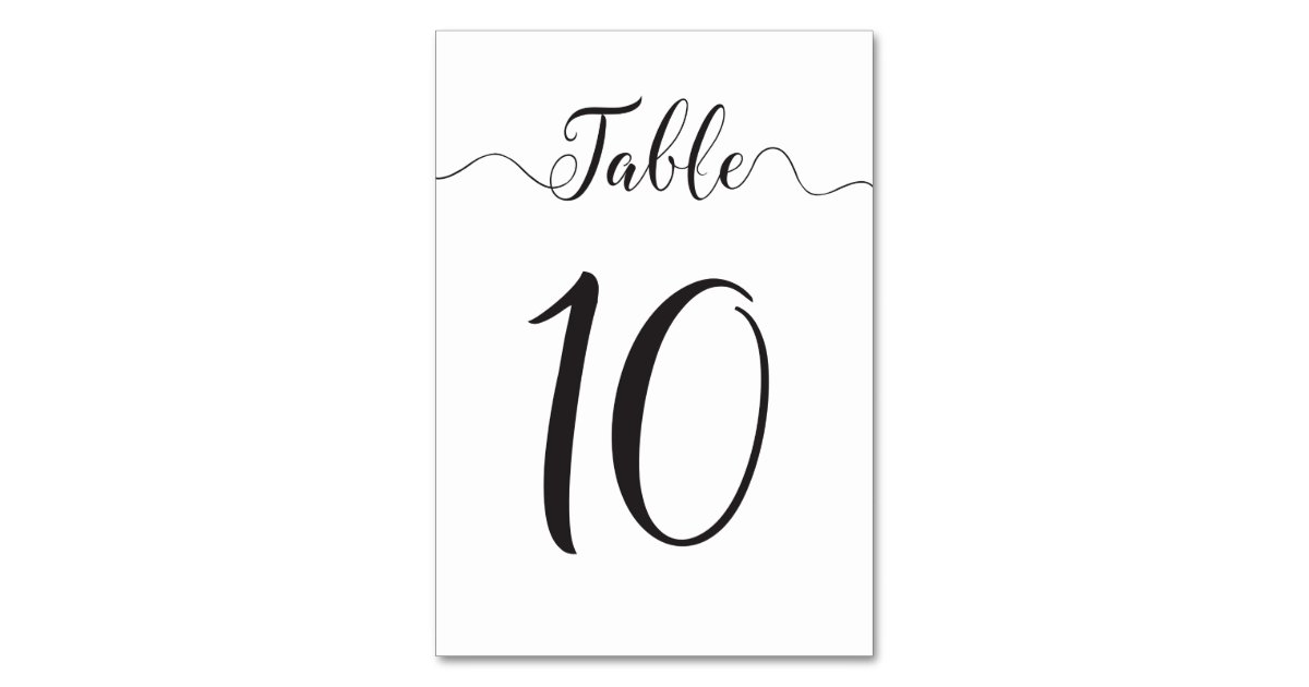Table Numbers Table 10 | Zazzle