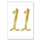 Table Numbers With Gold Foil Effect Number 11 | Zazzle