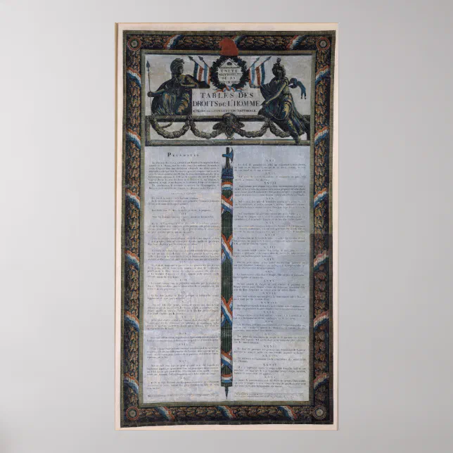Table of the Declaration of the Rights of Man Poster | Zazzle