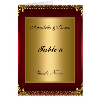 Table Placement Card and Menu | Zazzle