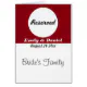 Table Reservation Card Red And White Wedding | Zazzle