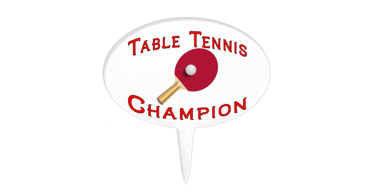Table Tennis Champion Cake Topper | Zazzle