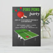 Table Tennis Ping Pong Birthday Party Invitation | Zazzle