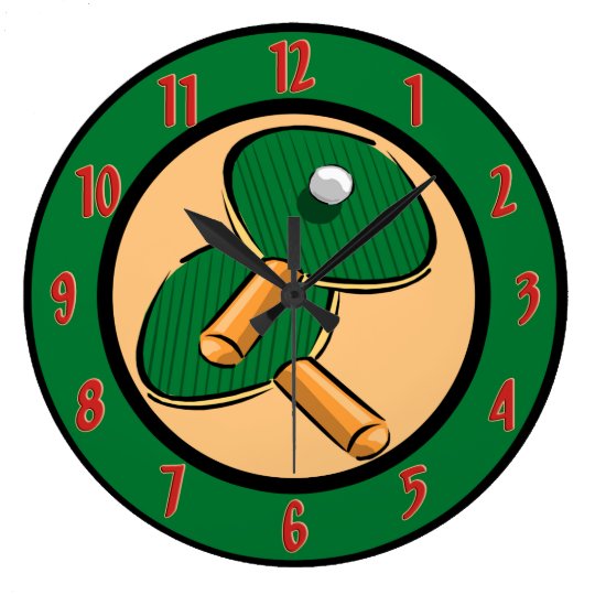 Table Tennis Wall Clock | Zazzle.com