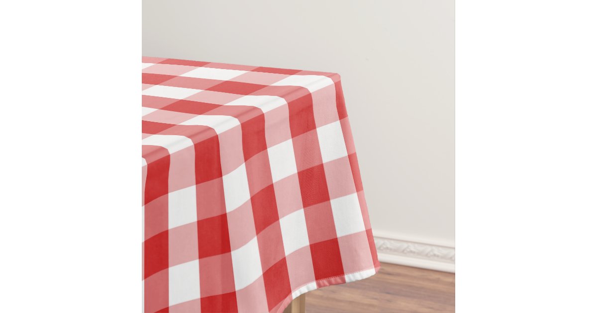 Tablecloth "60x84" Red Checkerboard | Zazzle