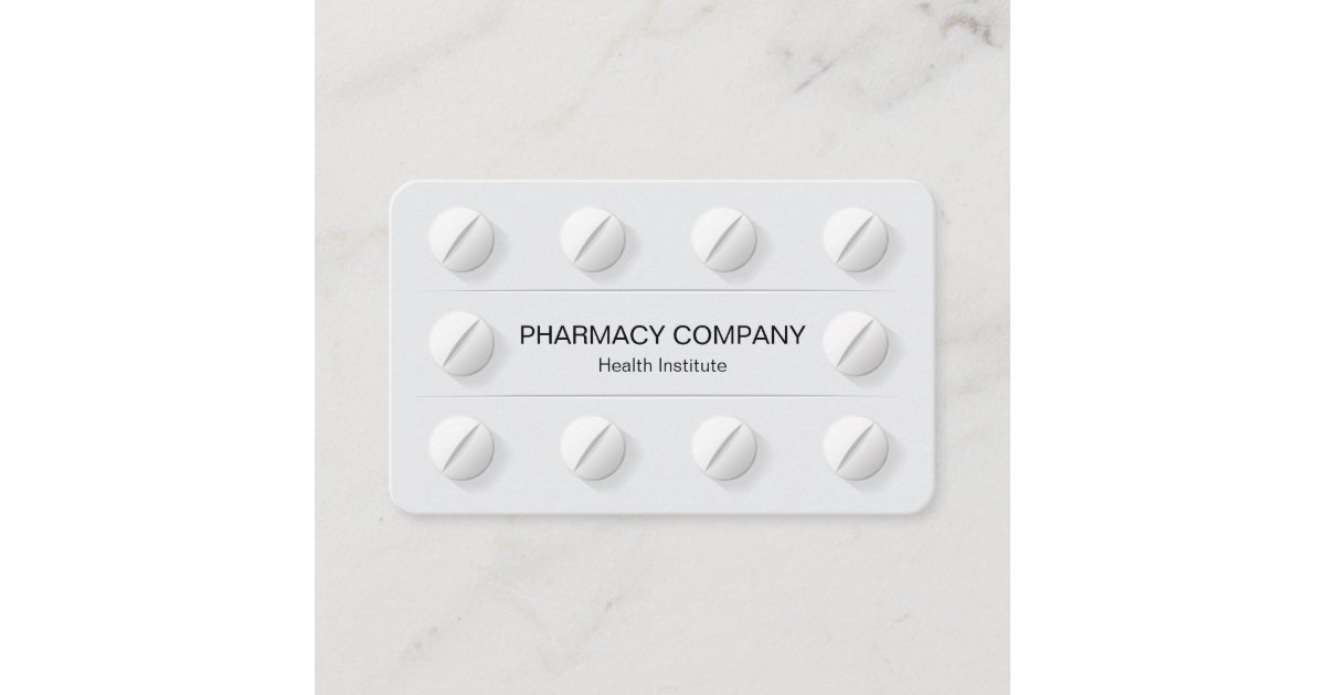 Tablet Pill Box Professional Medical Business Card | Zazzle