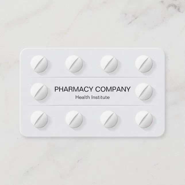 Tablet Pill Box Professional Medical Business Card | Zazzle