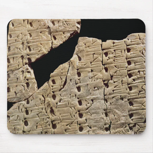 Tablet with cuneiform script, from Uruk Mouse Pad | Zazzle