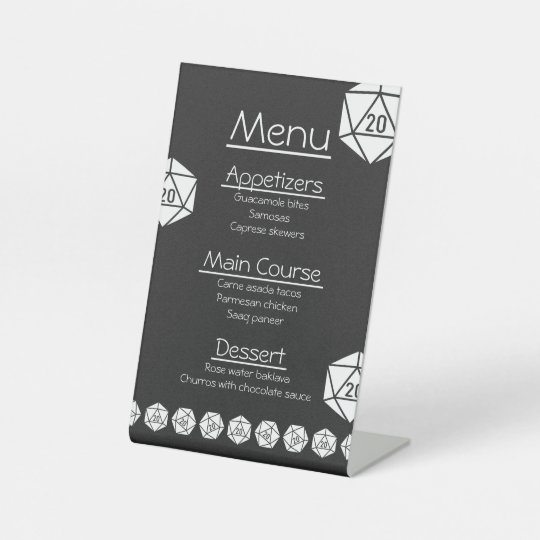 Tabletop Chic in Black Pedestal Sign | Zazzle.com